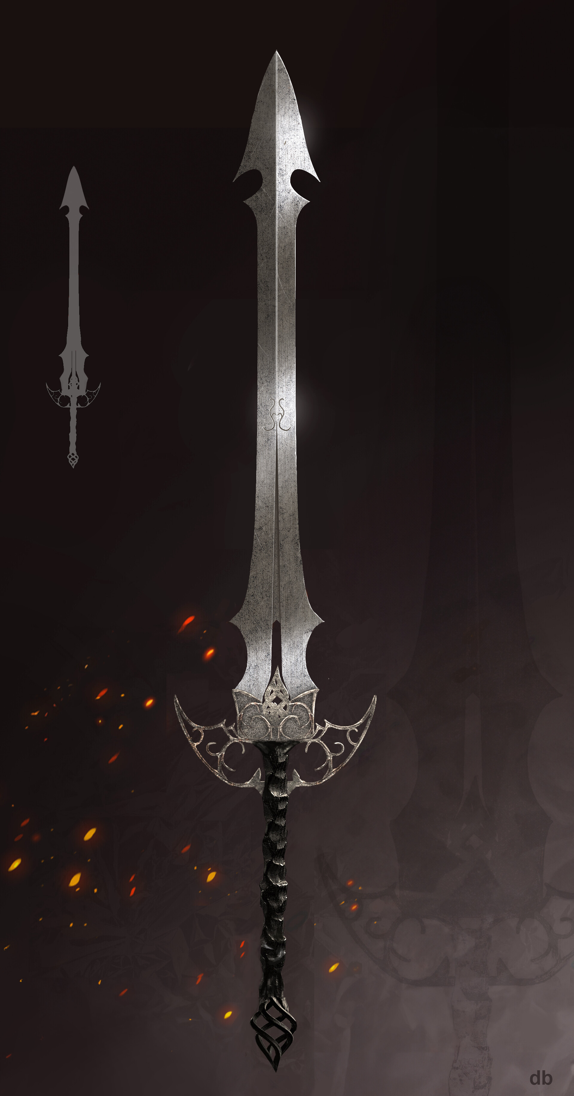ArtStation - Evil spawner - wrought iron swordfish