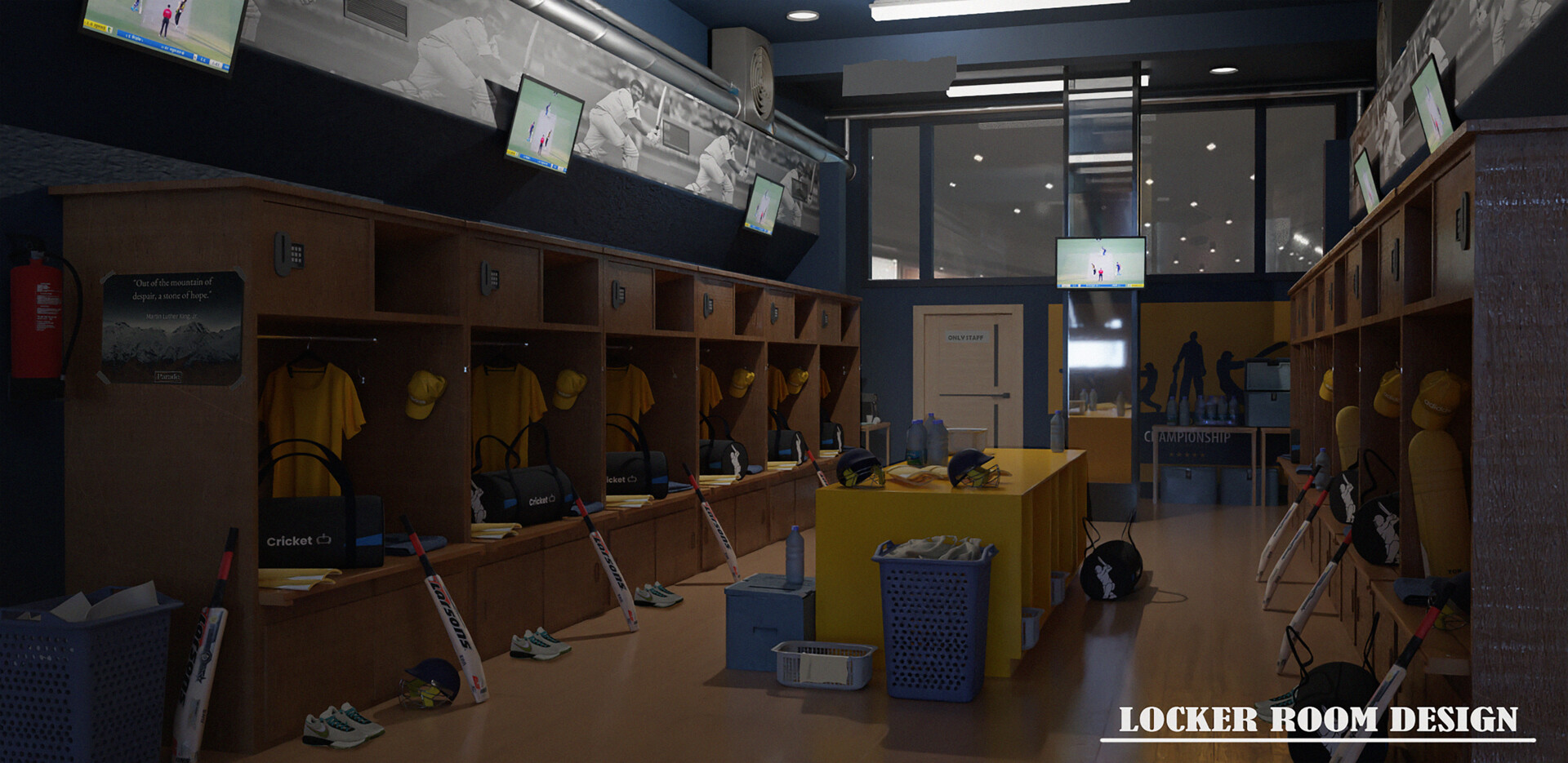 ArtStation - Cricket Locker Room