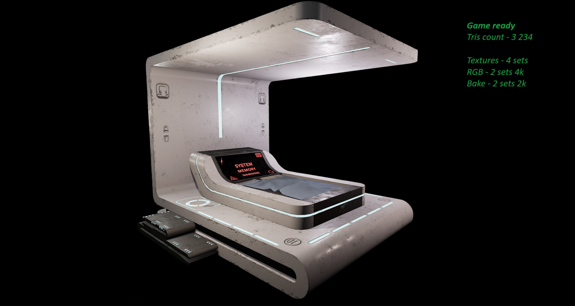 ArtStation - Sci-fi bed. Project - Buratino: freaky adventure.