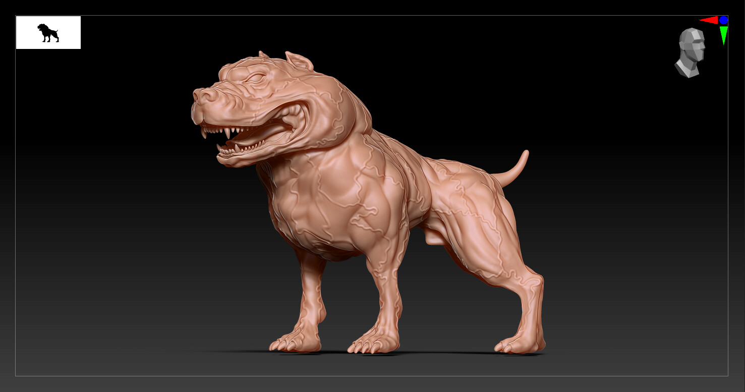 ArtStation - Gamma Dog Sammy Hulk movie (2003) custom figure