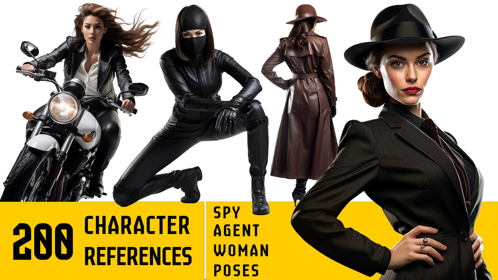 Mohammadiman Irannezhad - 200 Spy Agent Woman Poses-Character References
