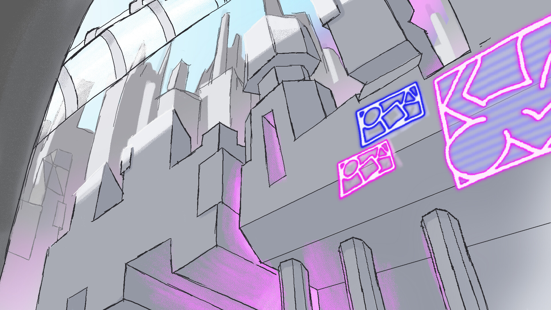 ArtStation - Environment Art - HyperPop - City Skyline