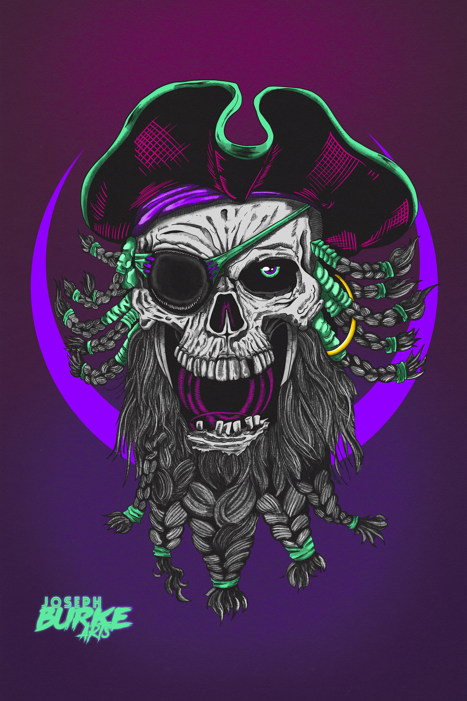 ArtStation - Synth-Pirate Skull