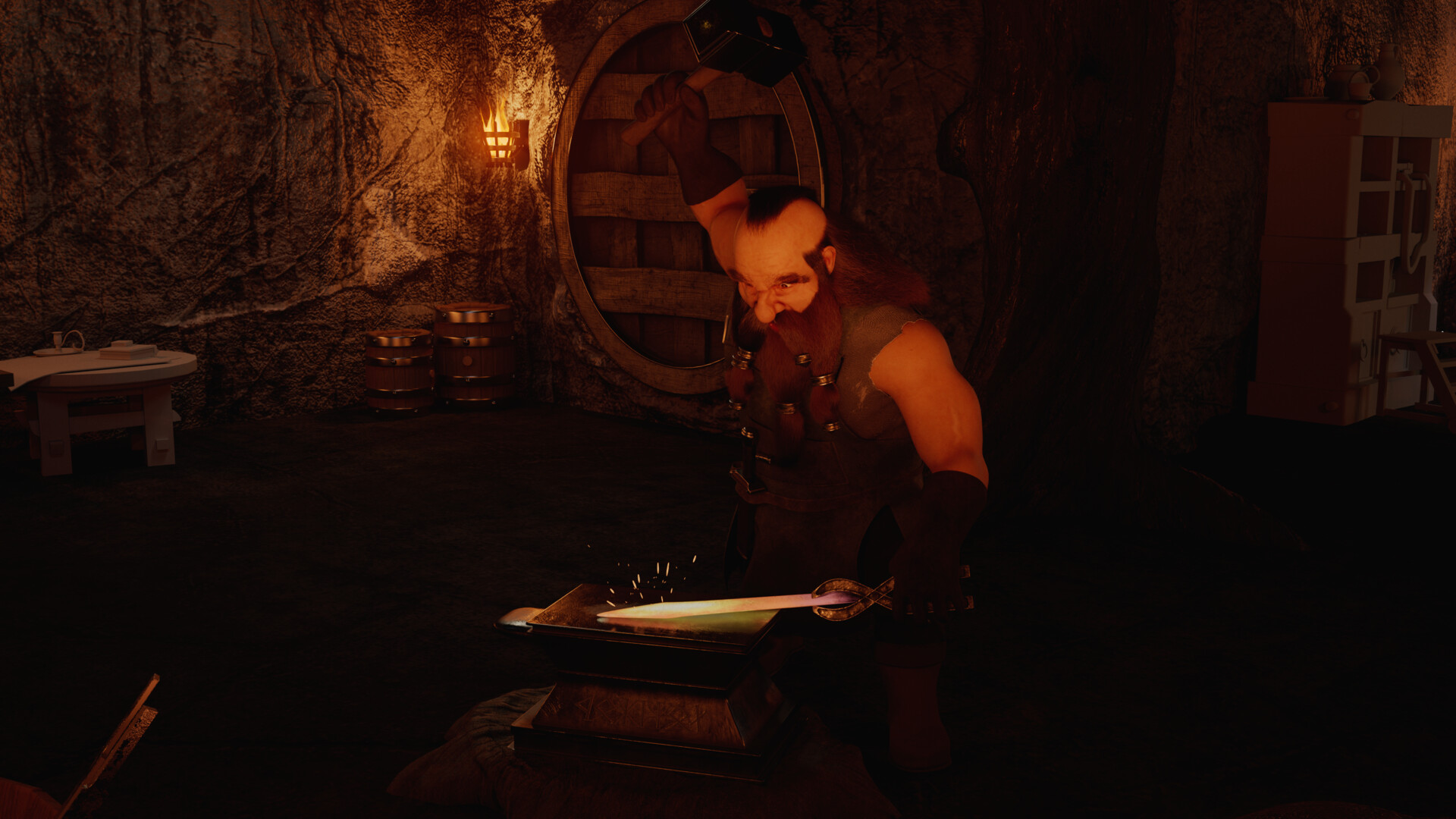 ArtStation - DWARF FORGE ROOM