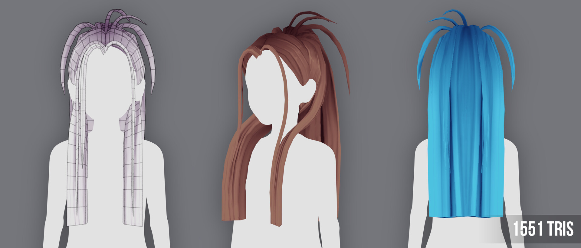 ArtStation - Low Poly Hair