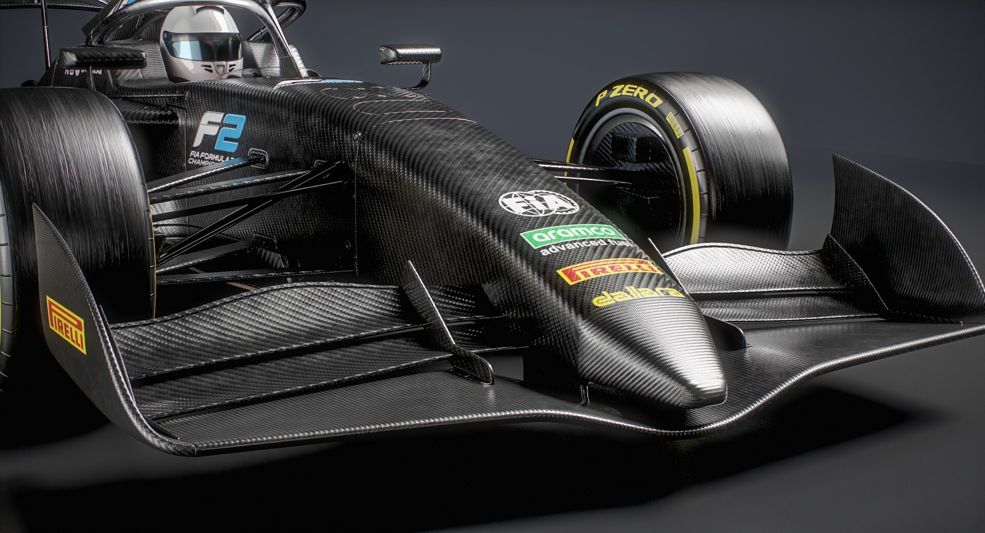 OpticalDreamSoft - Dallara F2 2024 Formula 2 Race Car Carbon PBR 3D model