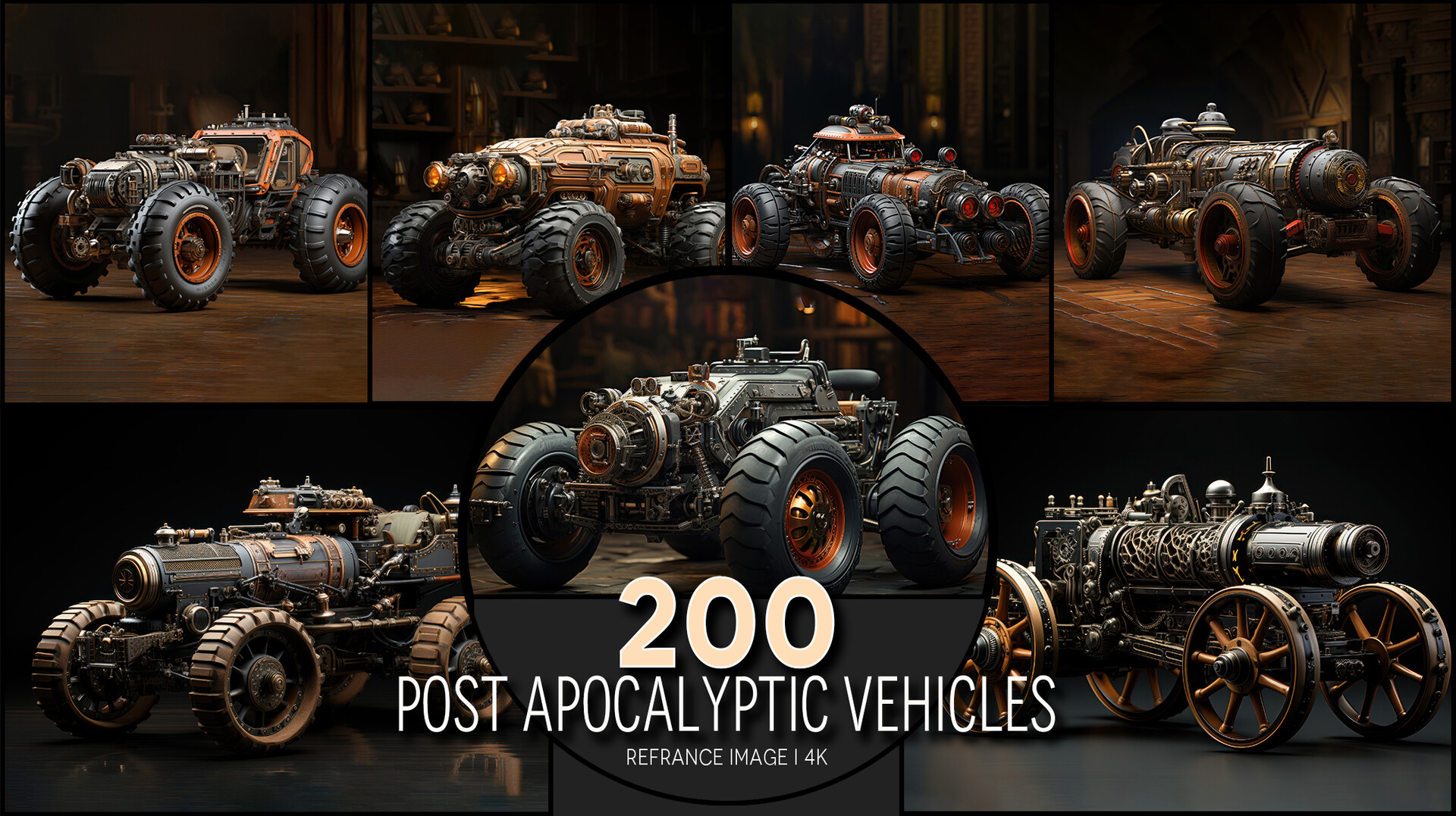 Pixel Ref - Post Apocalyptic Vehicles 4K Reference/Concept Images