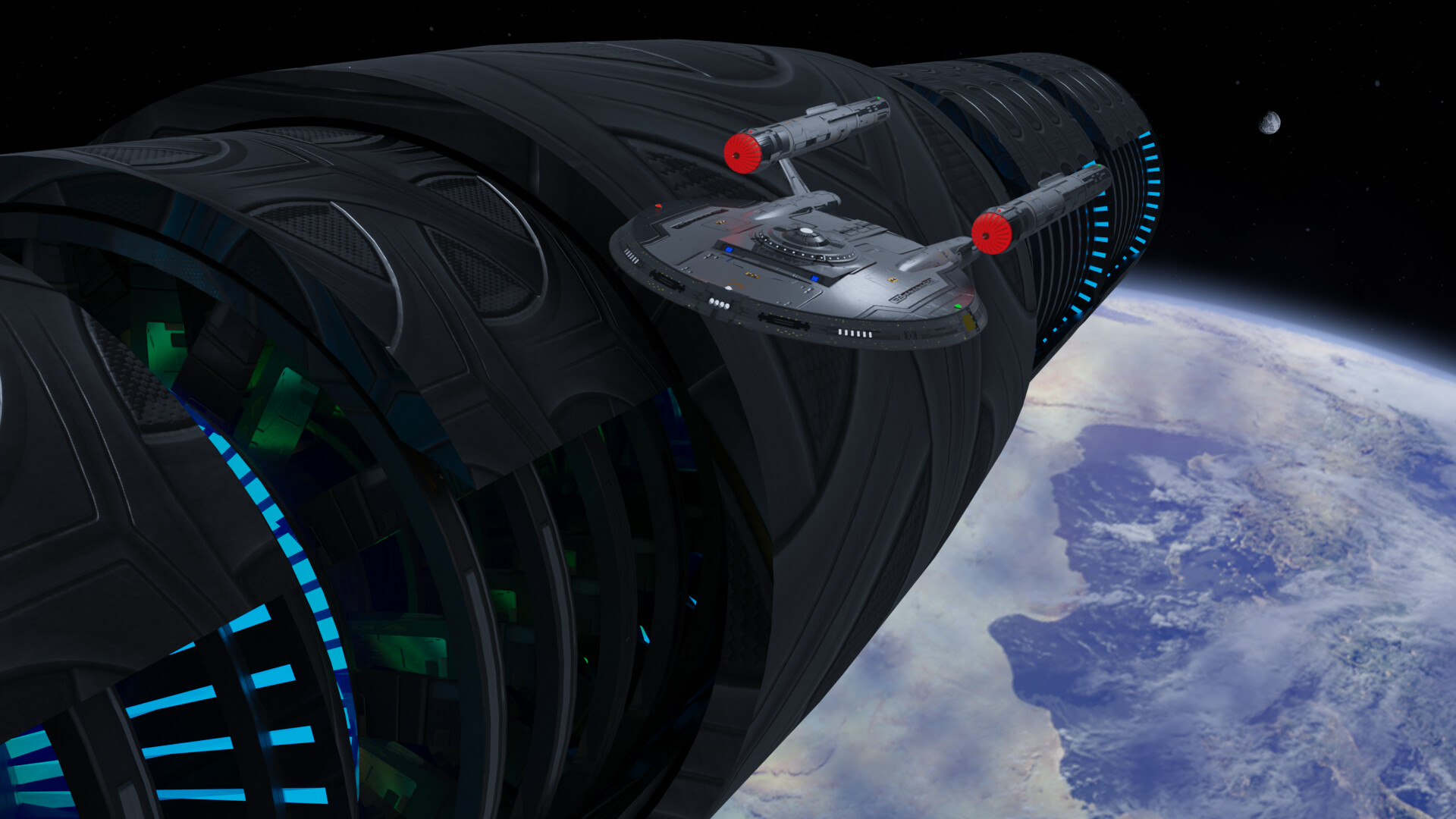 ArtStation - Massive Ship Appears Over Earth.