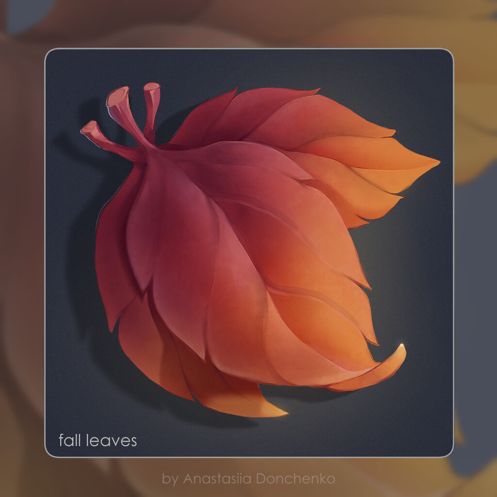 ArtStation - Fall leaves game icon - UI