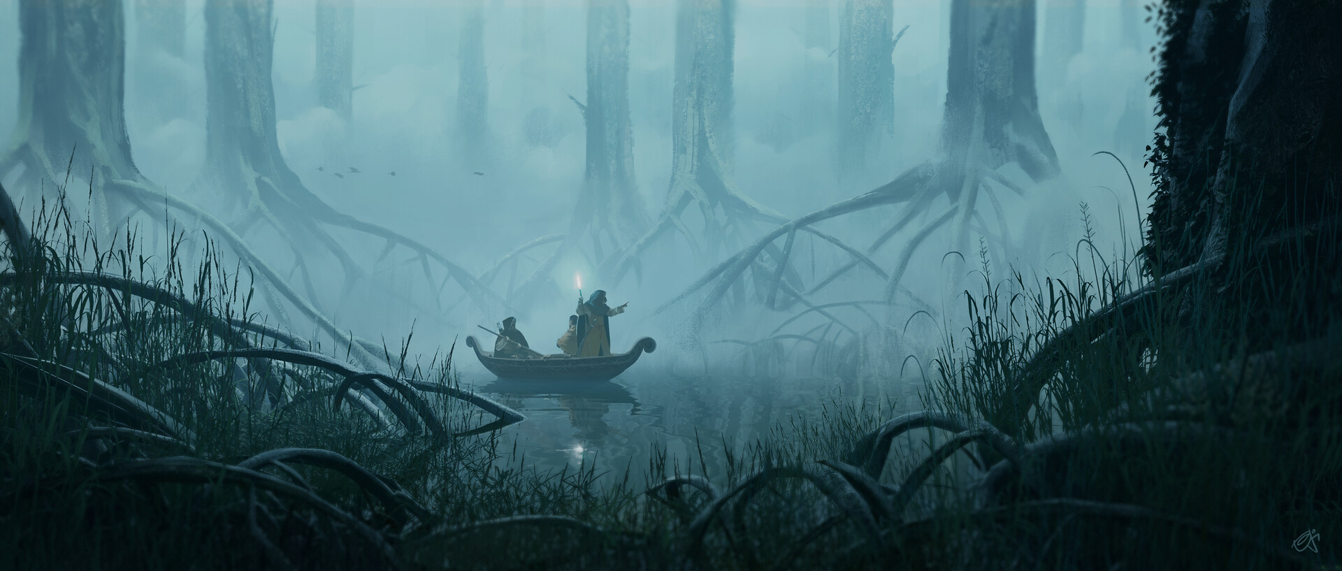 ArtStation - Misty swamps