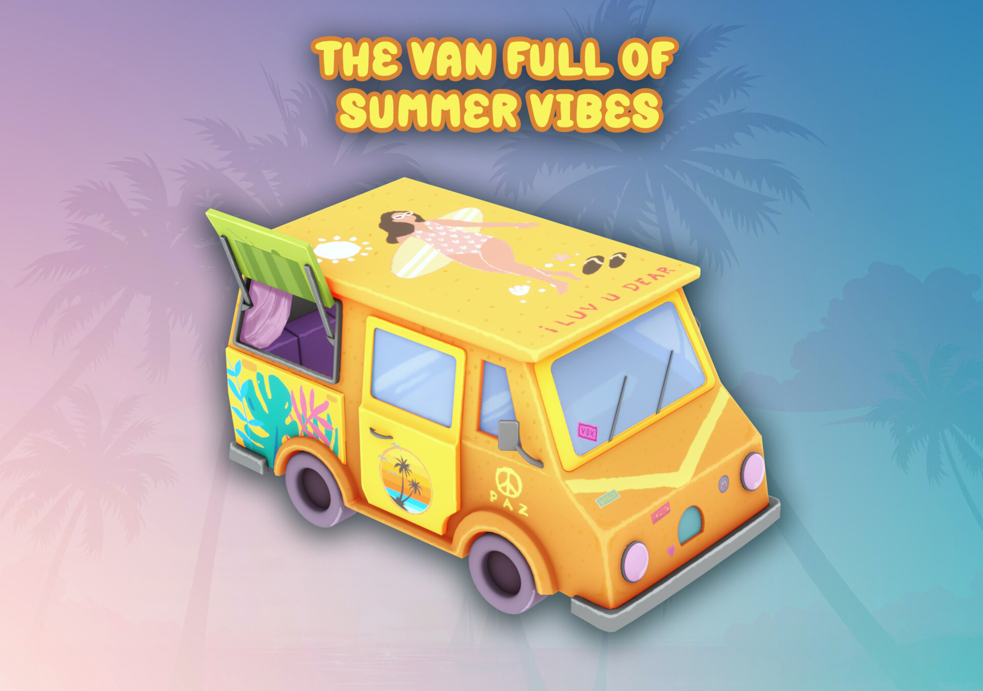 ArtStation - Hand-painted Summer Van