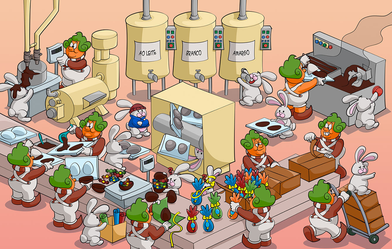 ArtStation - Chocolate factory infographic for kids