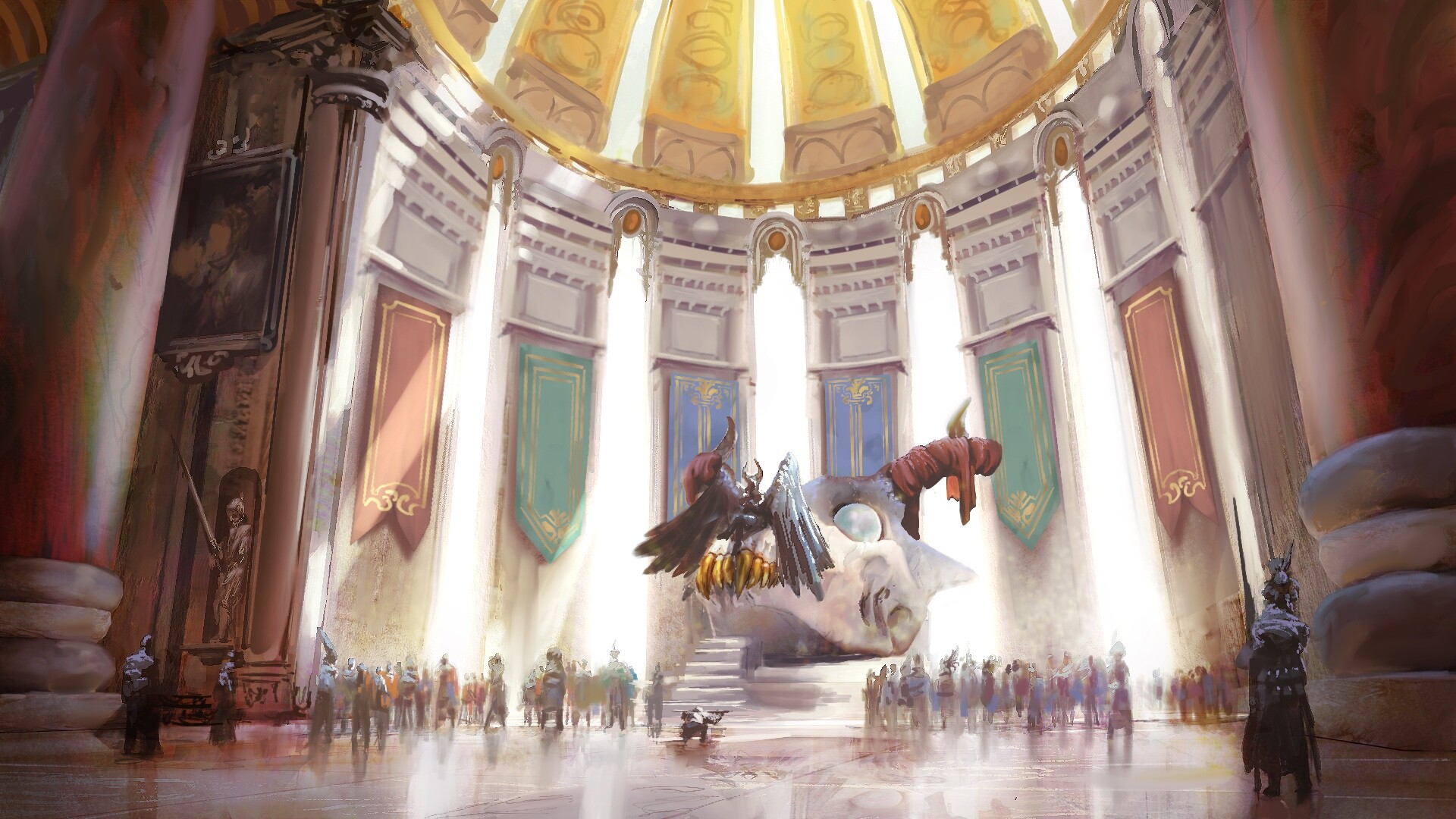 ArtStation - Dragon Skull Throne