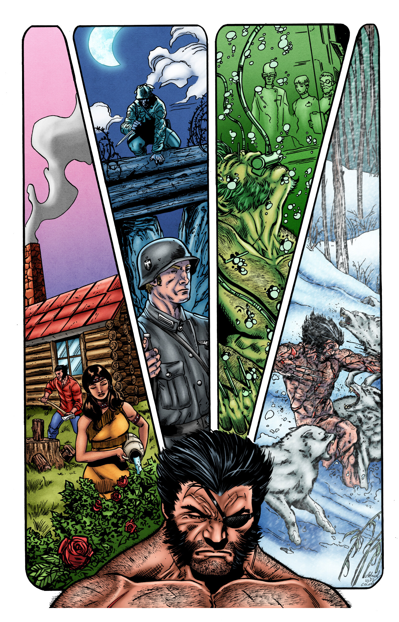 ArtStation - Wolverine origins page COLORS sample