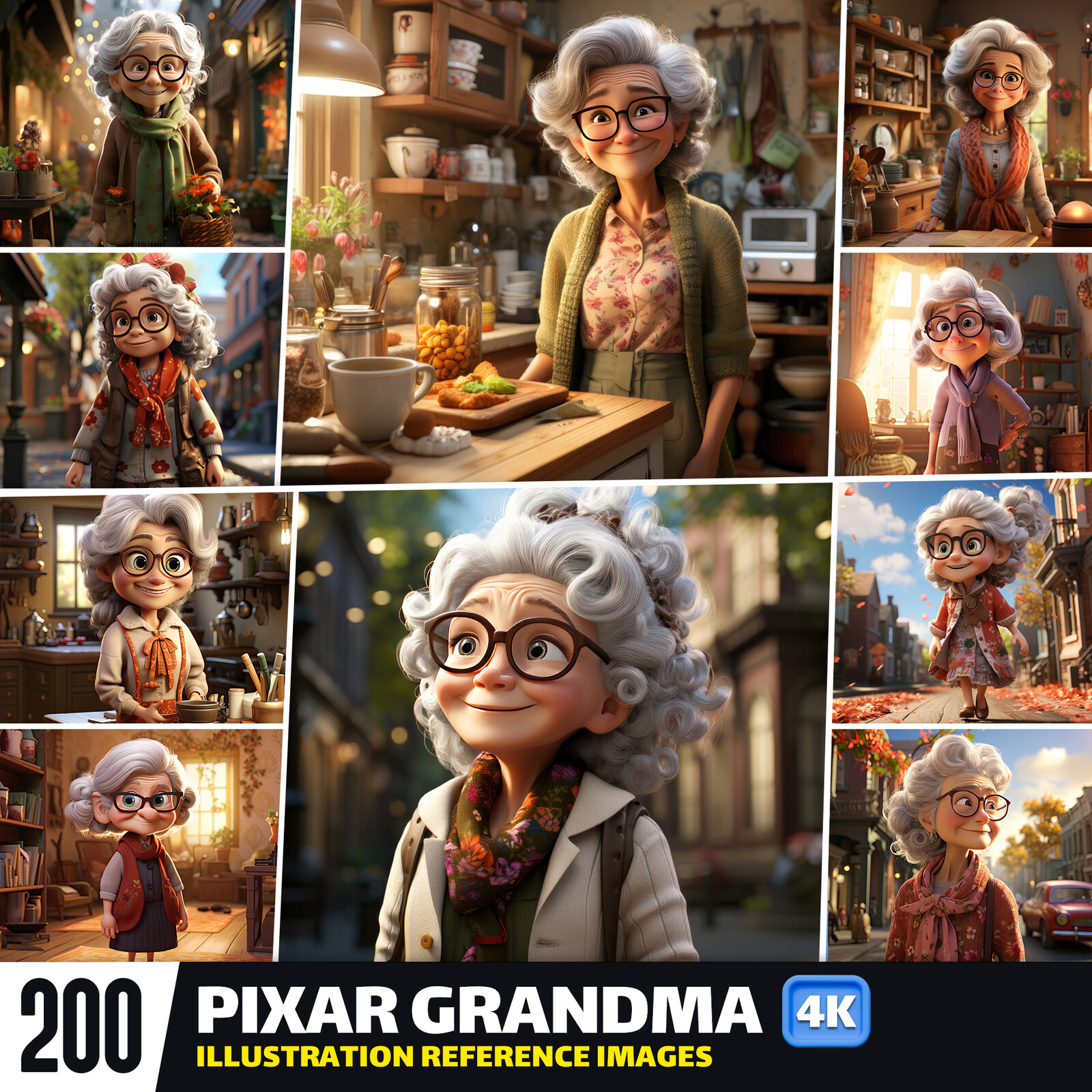 Starseed boy - Pixar Grandma VOL.01 | 4K Reference Images