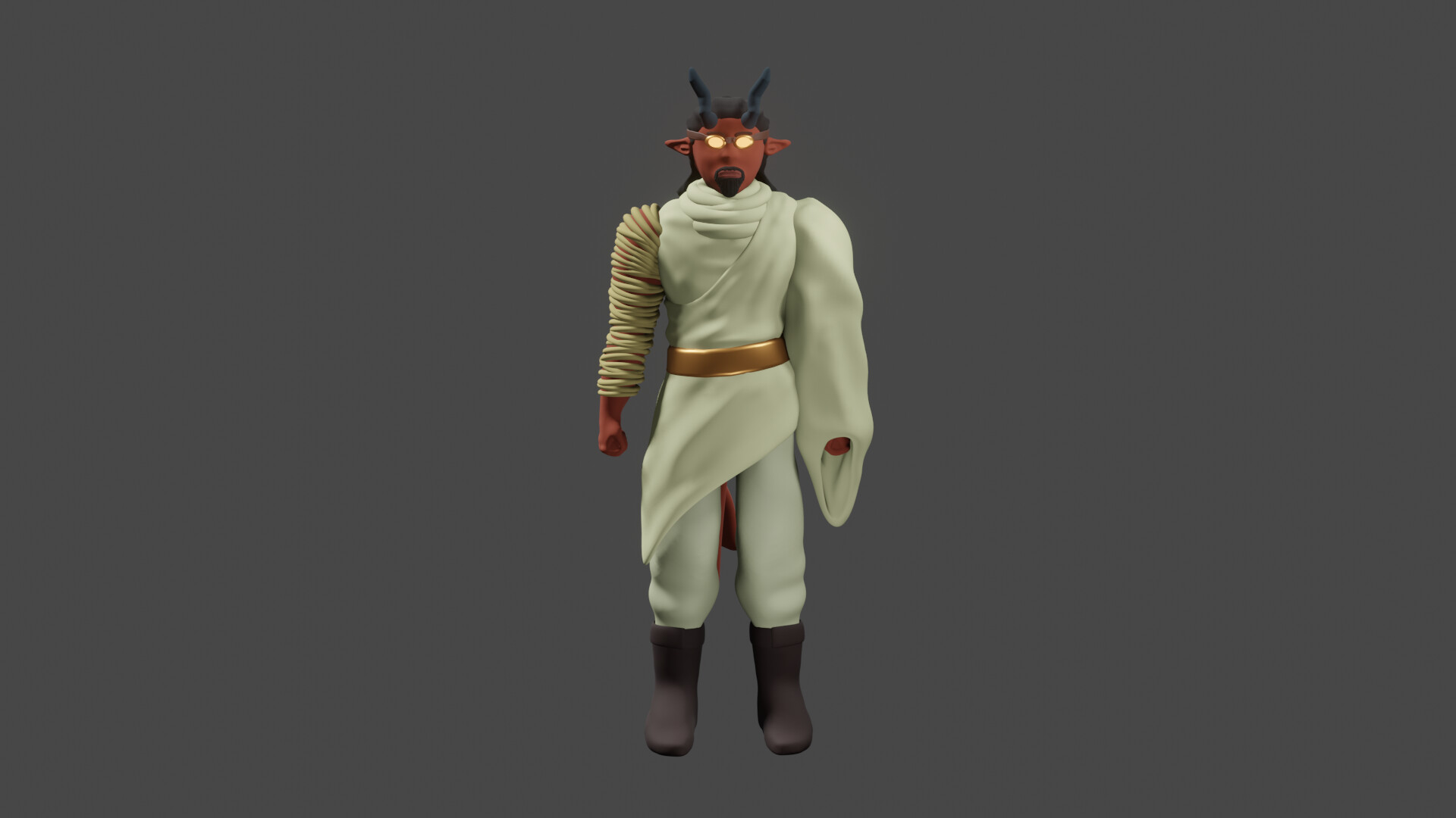 ArtStation - Tiefling Monk Scholar Wizard