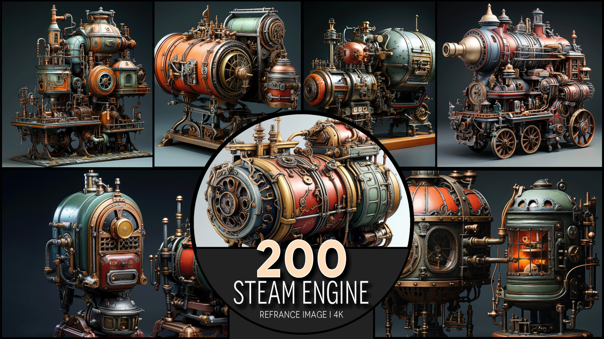 Pixel Ref - Steam Engine 4K Reference/Concept Images