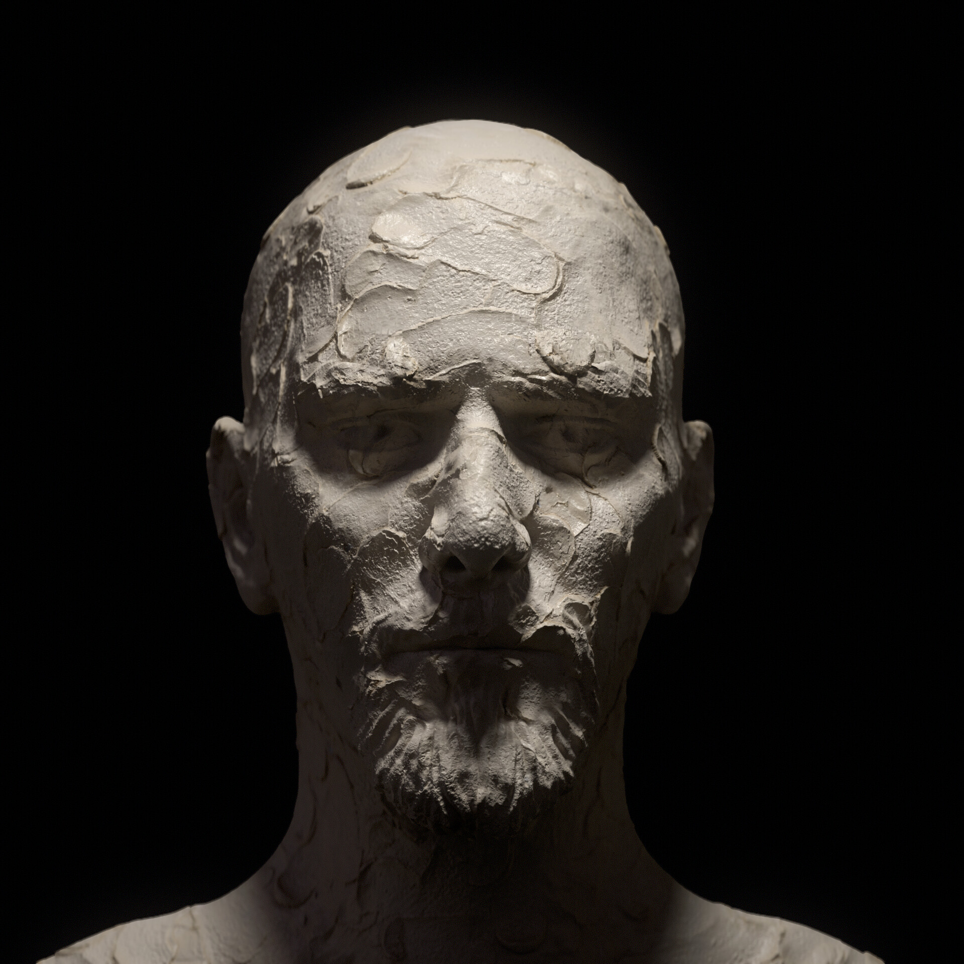ArtStation - Clay renders of human busts. 2023.