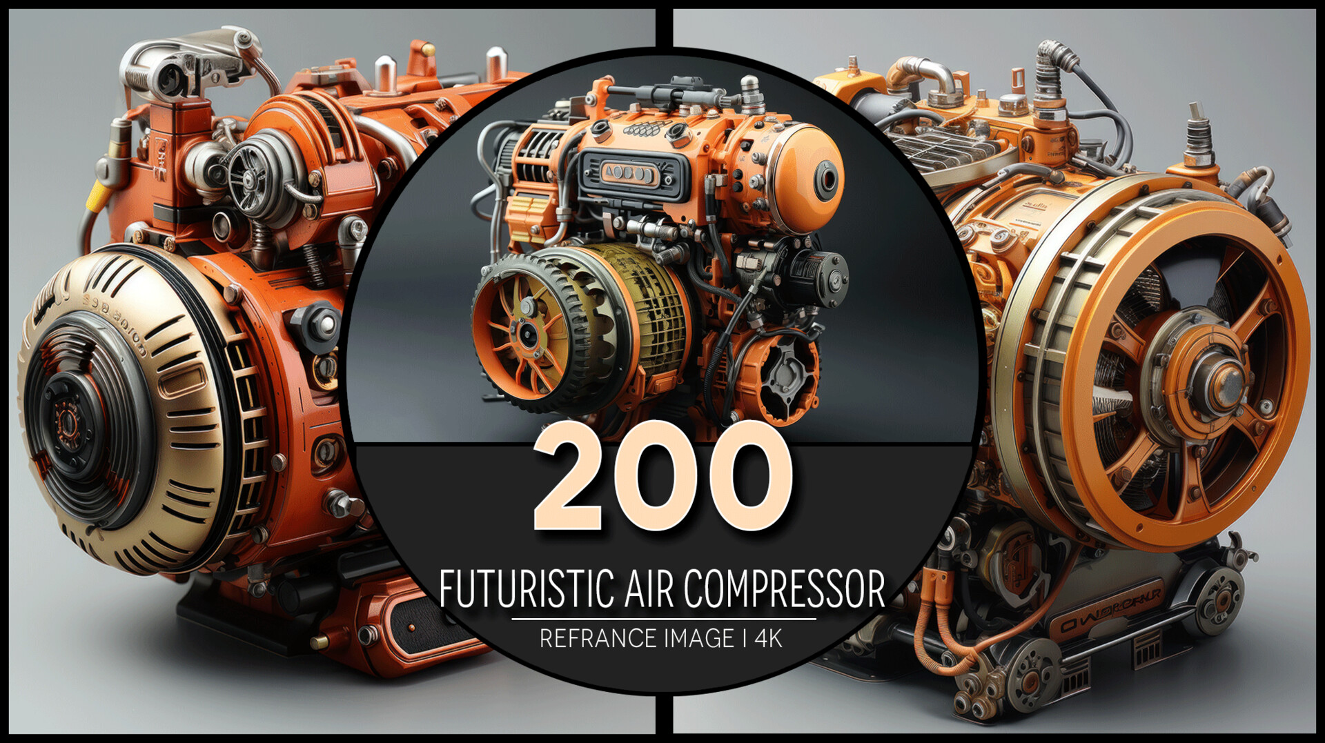 Pixel Ref - Futuristic Air Compressor 4K Reference/Concept Images