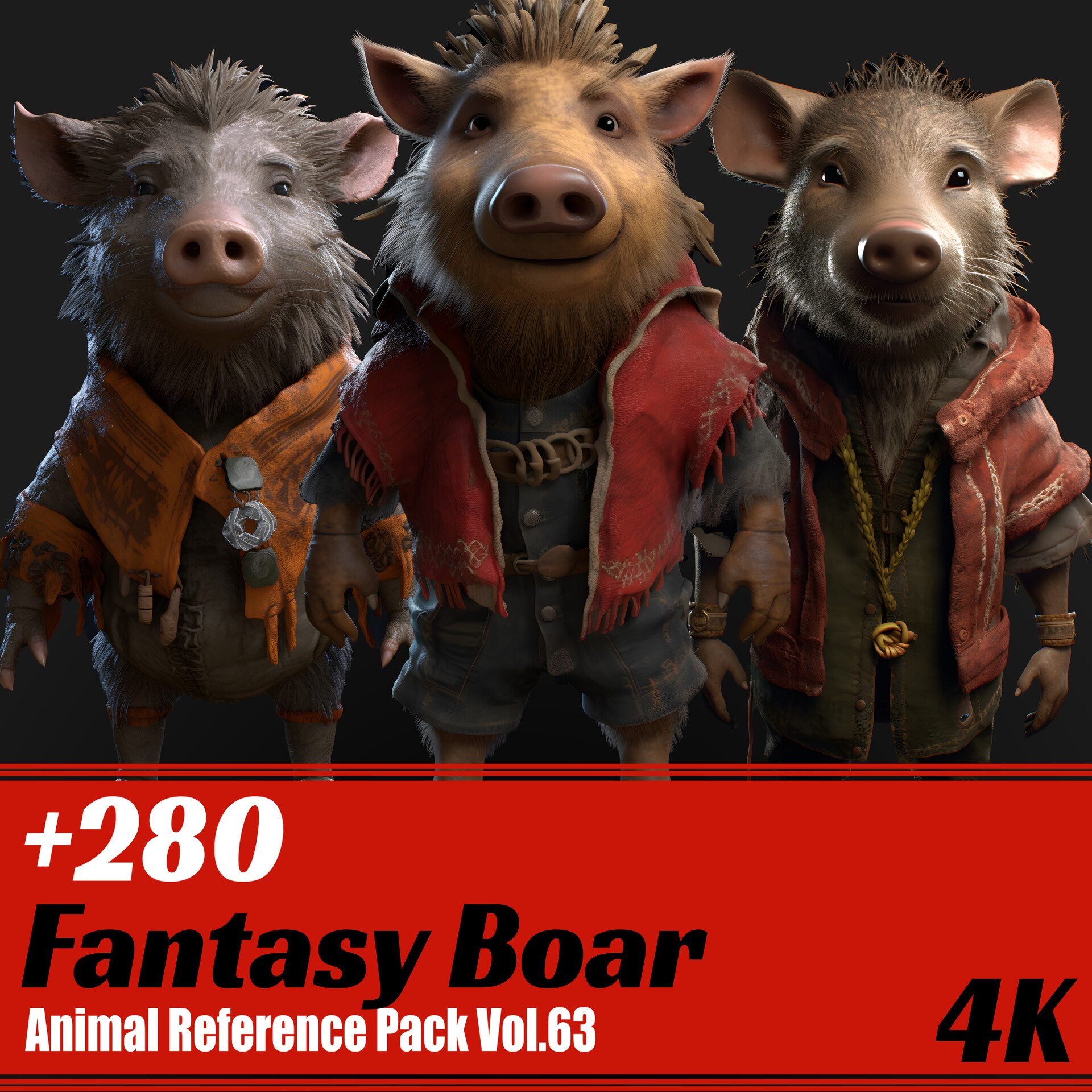 ArtStation - +280 Fantasy Boar | 4K | Animal Reference Pack Vol.63