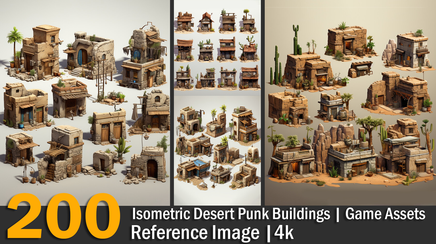 Lumière - Isometric Desert Punk Buildings | Game Assets | Reference ...