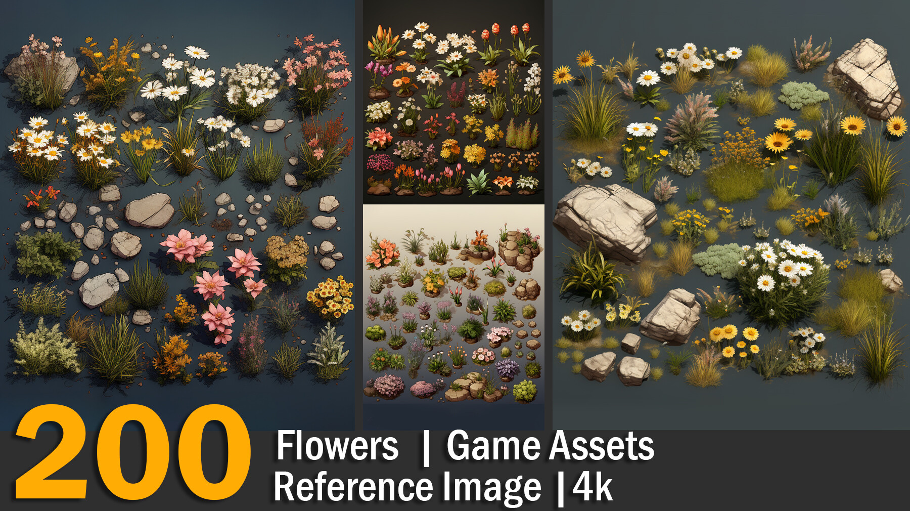 Lumière - Flowers | Game Assets | Reference Images | 4K