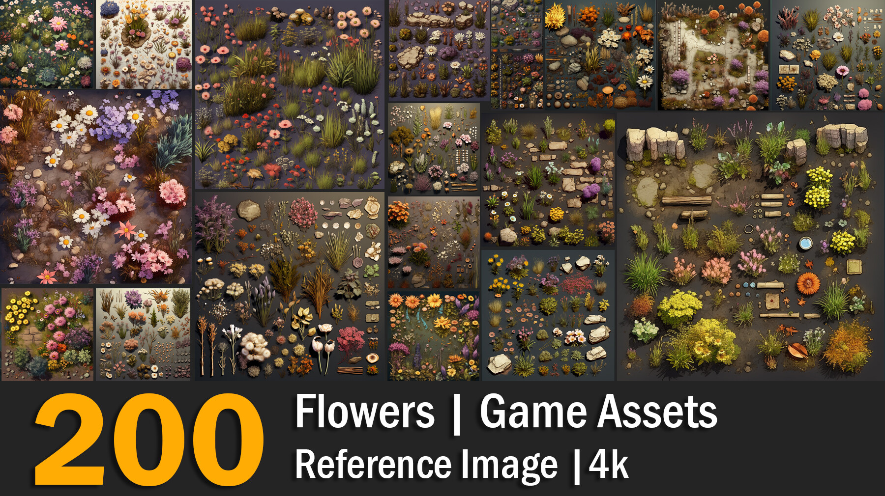 Lumière - Flowers | Game Assets | Reference Images | 4K