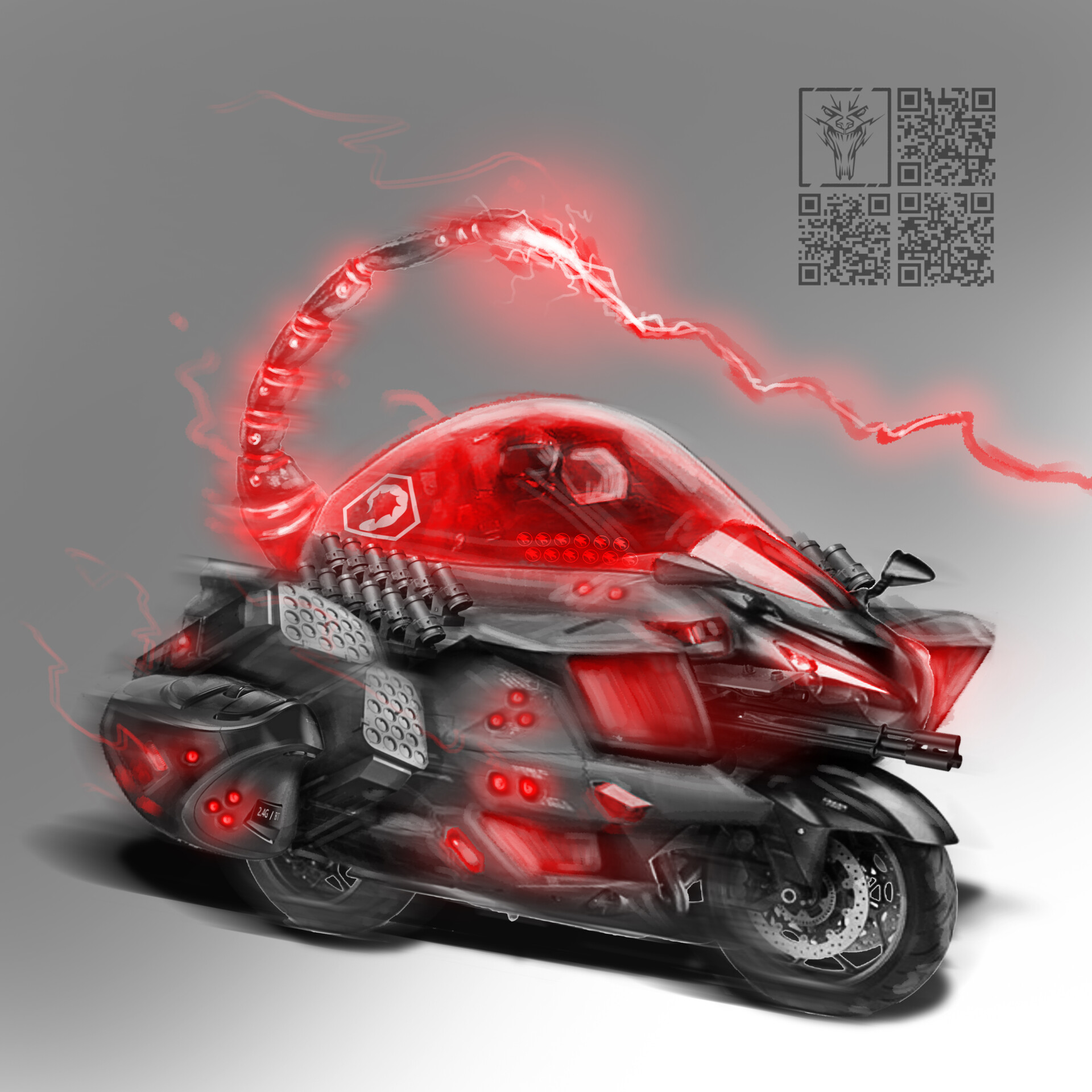CARNIWAR 4NK - Nod Attack Bike Fan-Design