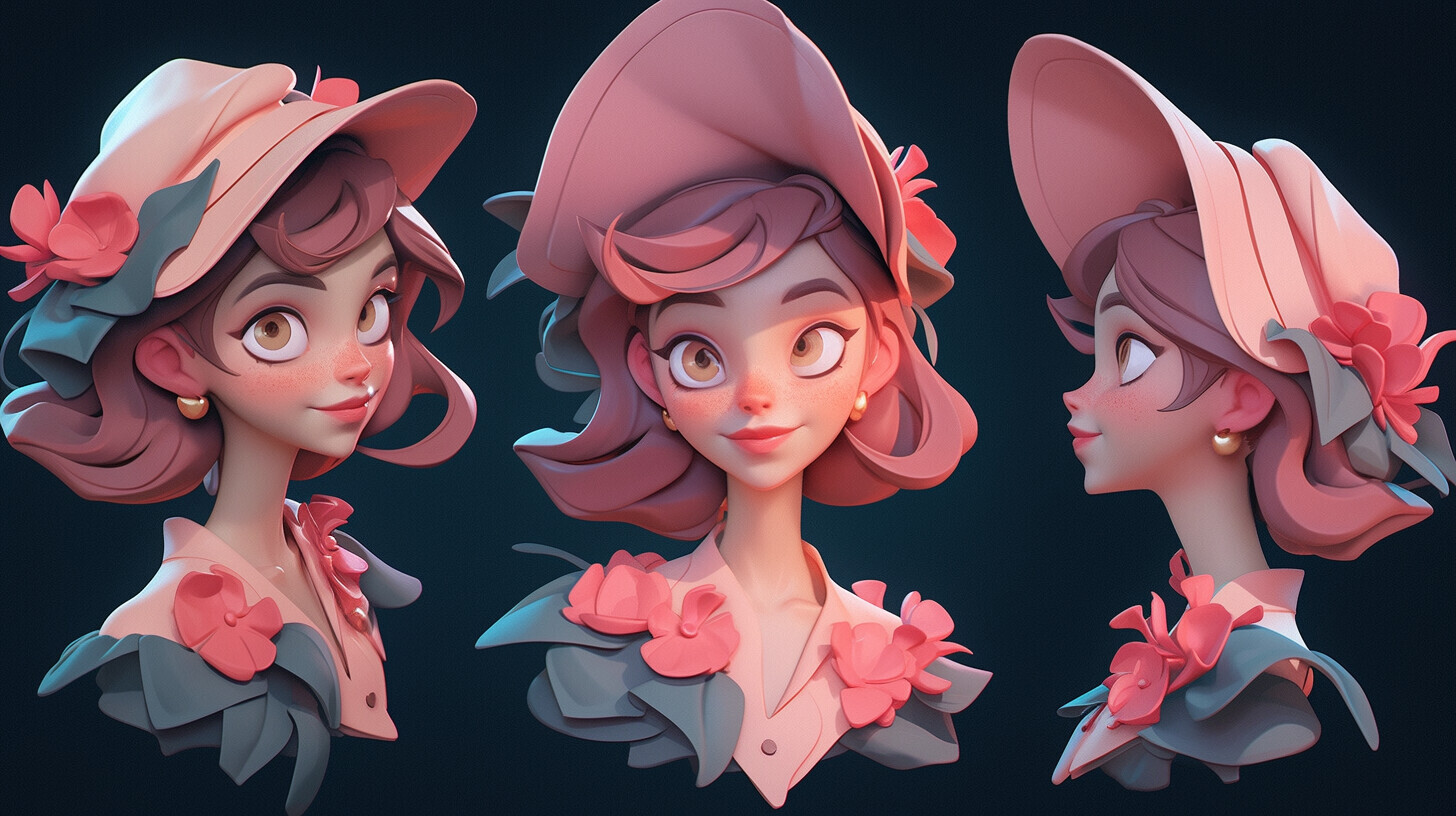 3D Head Sculpt References in 4K - Tika Art - +350 Stylized Girl Head ...