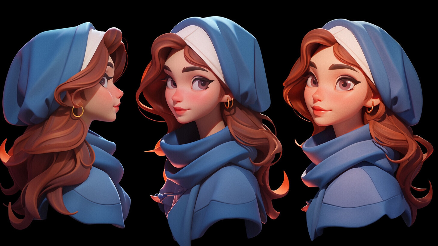 3D Head Sculpt References in 4K - Tika Art - +350 Stylized Girl Head ...