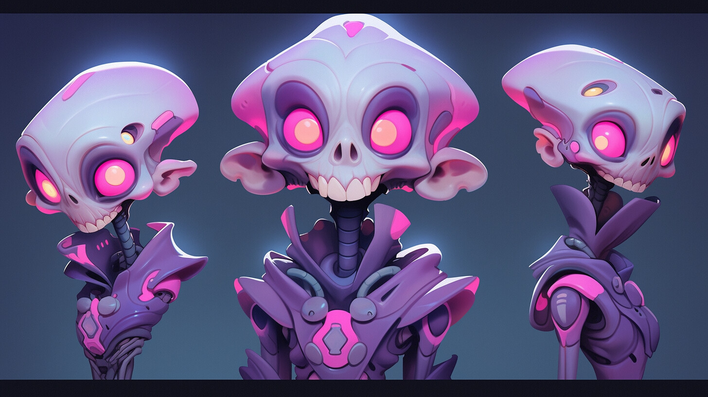 3D Head Sculpt References in 4K - Tika Art - +330 Stylized Alien Head ...