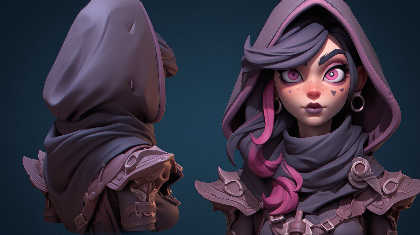 3D Head Sculpt References in 4K - Tika Art - +320 Stylized Rogue Female ...