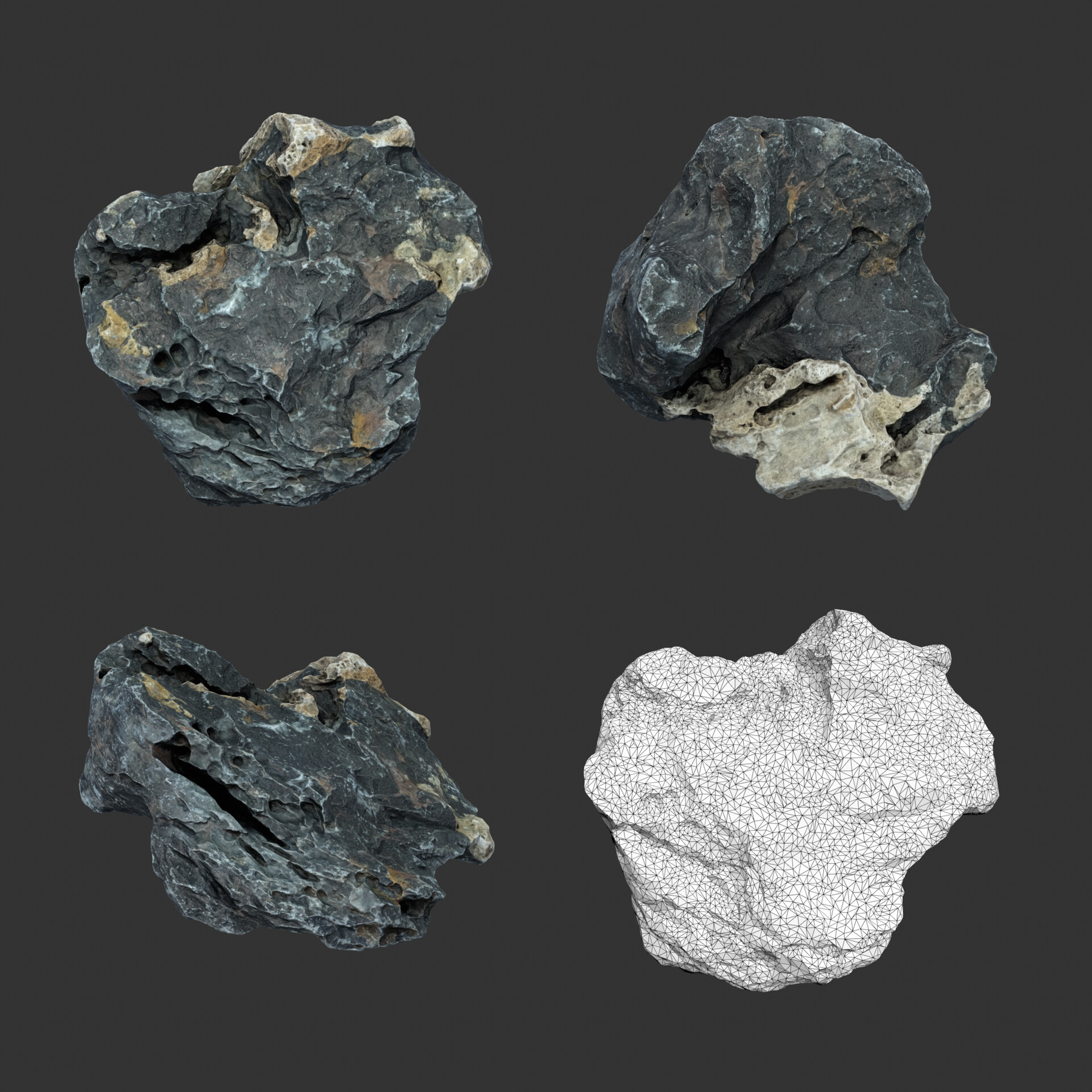 3D Models by 3D Landscape - 9 Erosion Rocks - 231122