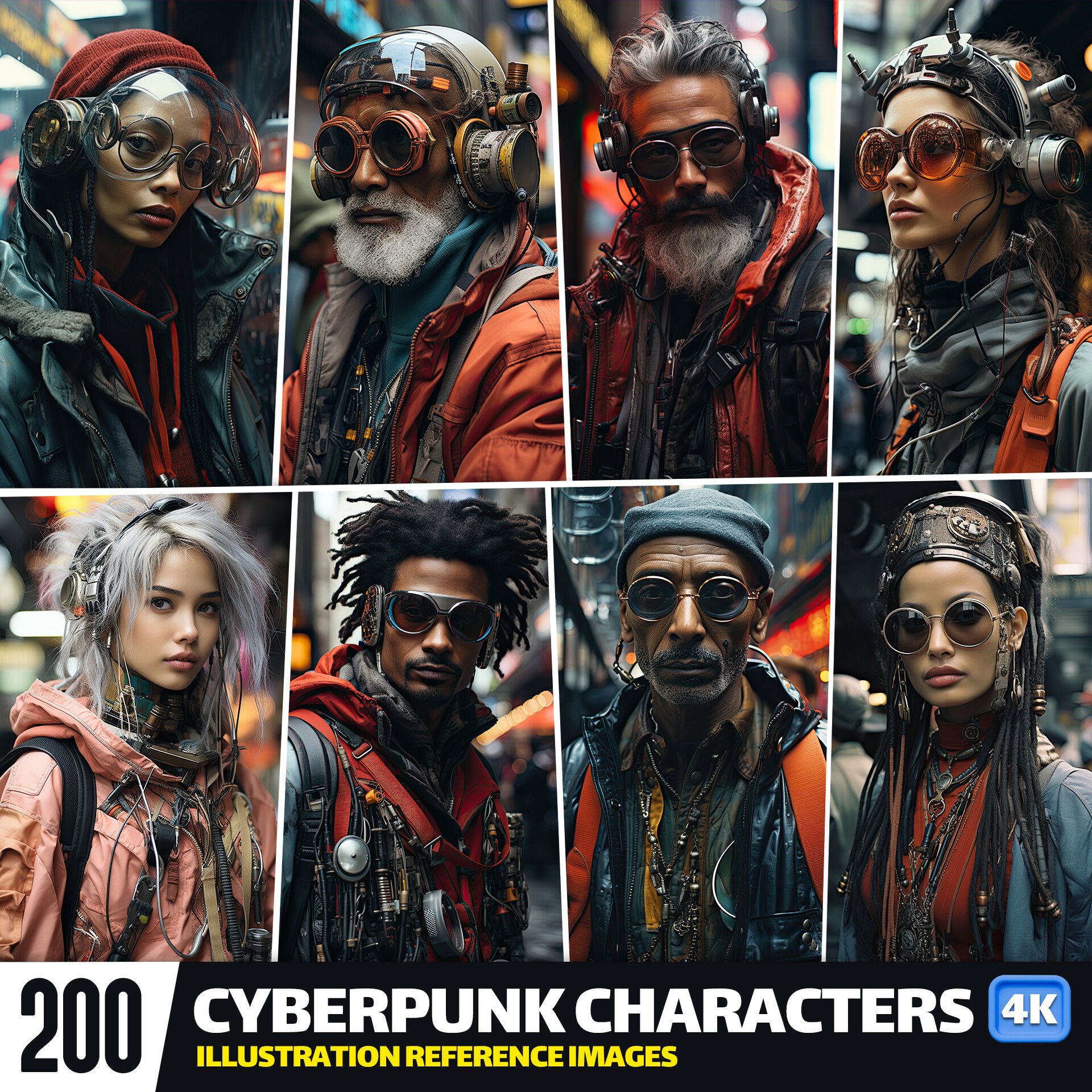 Starseed boy - Cyberpunk Characters VOL.04 | 4K Reference Images