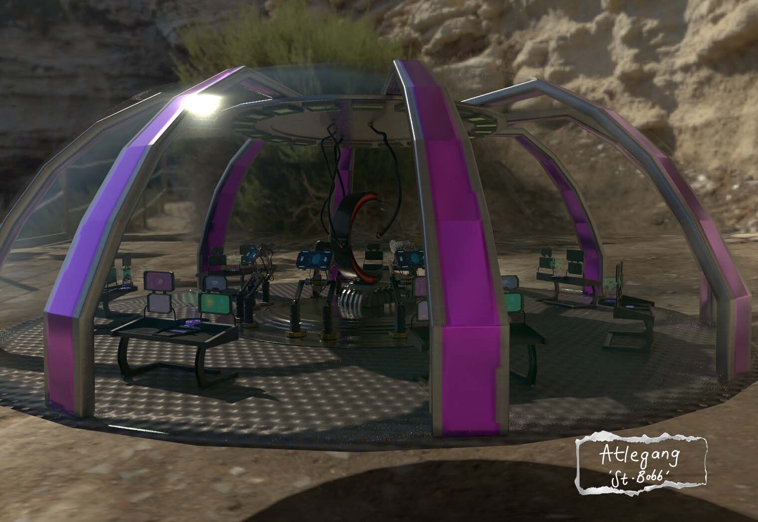 ArtStation - Sci-fi alien experiment lab.