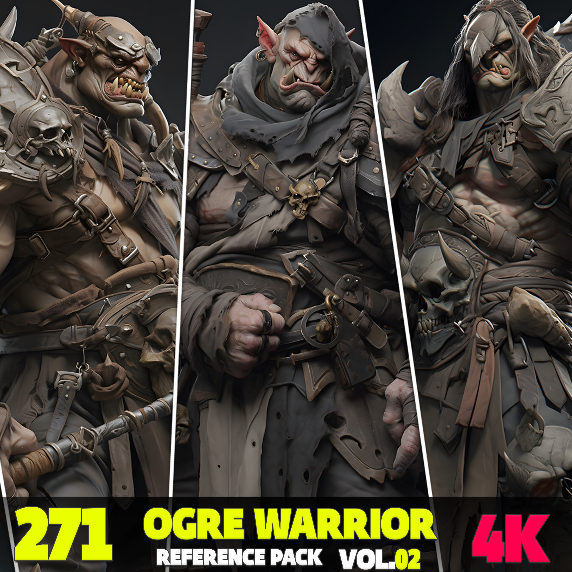 ArtStation - 271 4K Ogre Warrior Reference Pack Vol.02