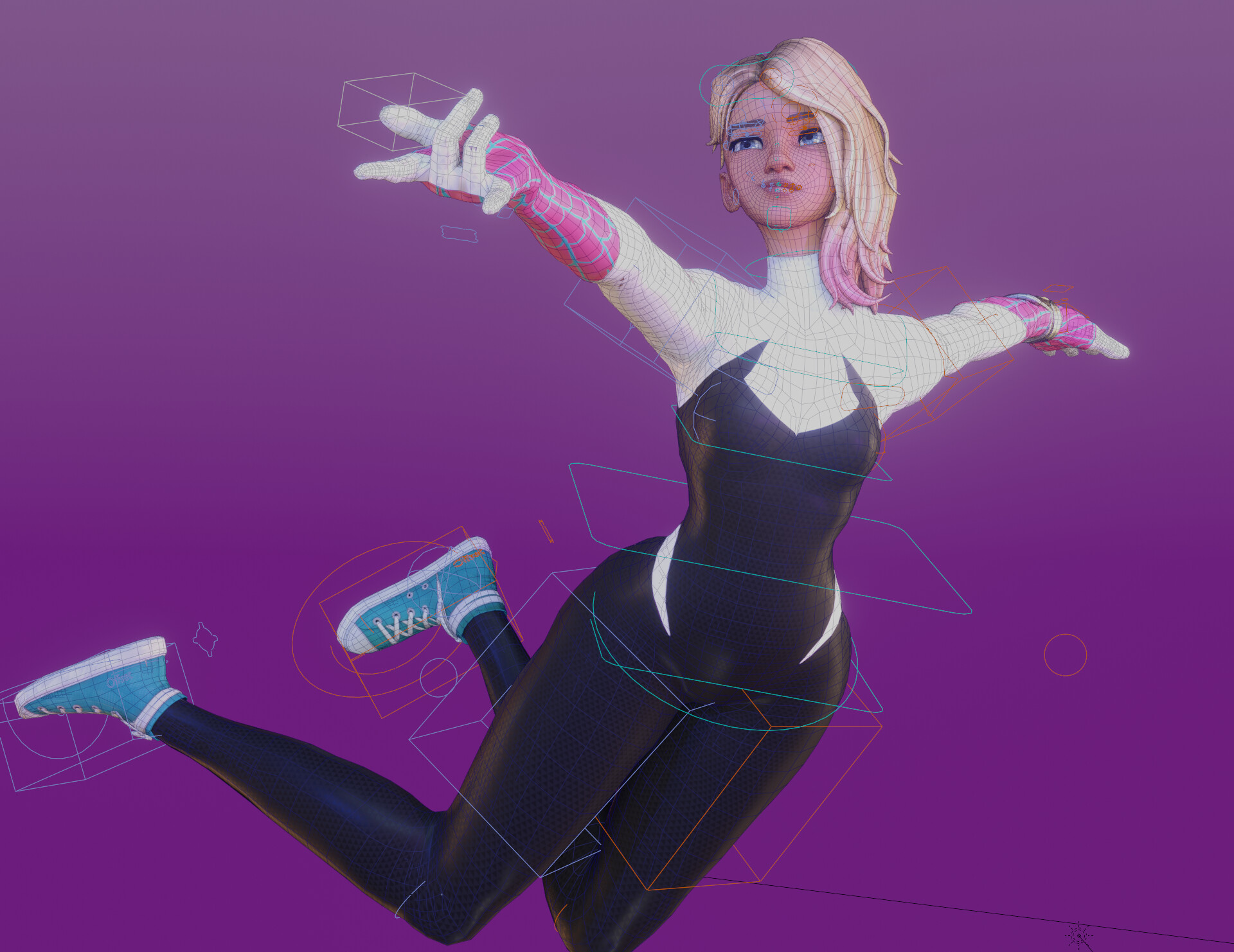 ArtStation - spider gwen model and rig