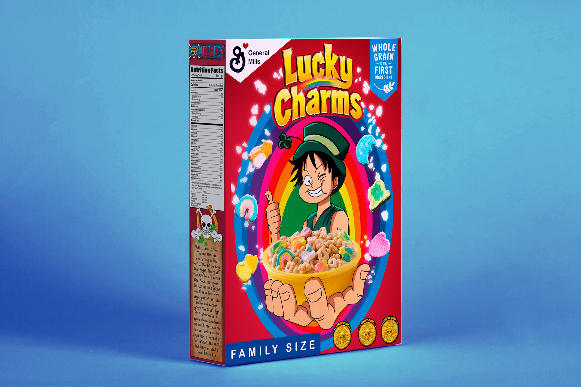 ArtStation - Lucky Charms One Piece Cereal Mock-up