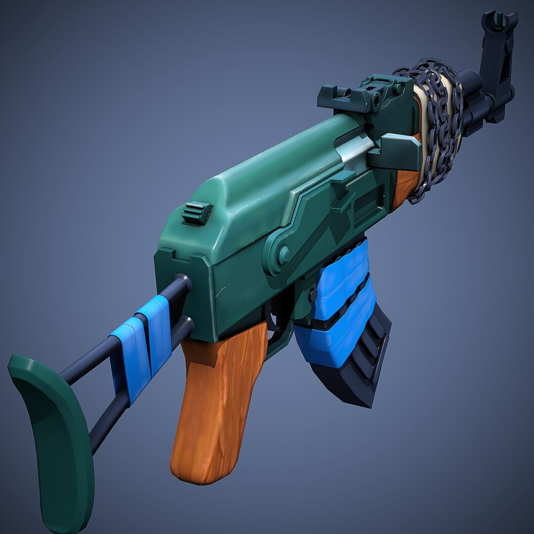 ArtStation - final 3d gun render