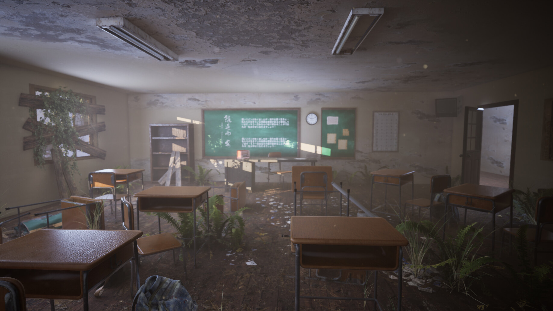 ArtStation - Fragments of Innocence: The Post-Apocalyptic 80s Classroom