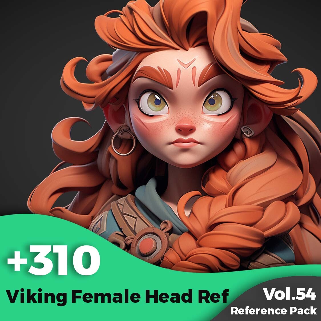ArtStation - +310 Stylized Viking Female Head Reference(4k)