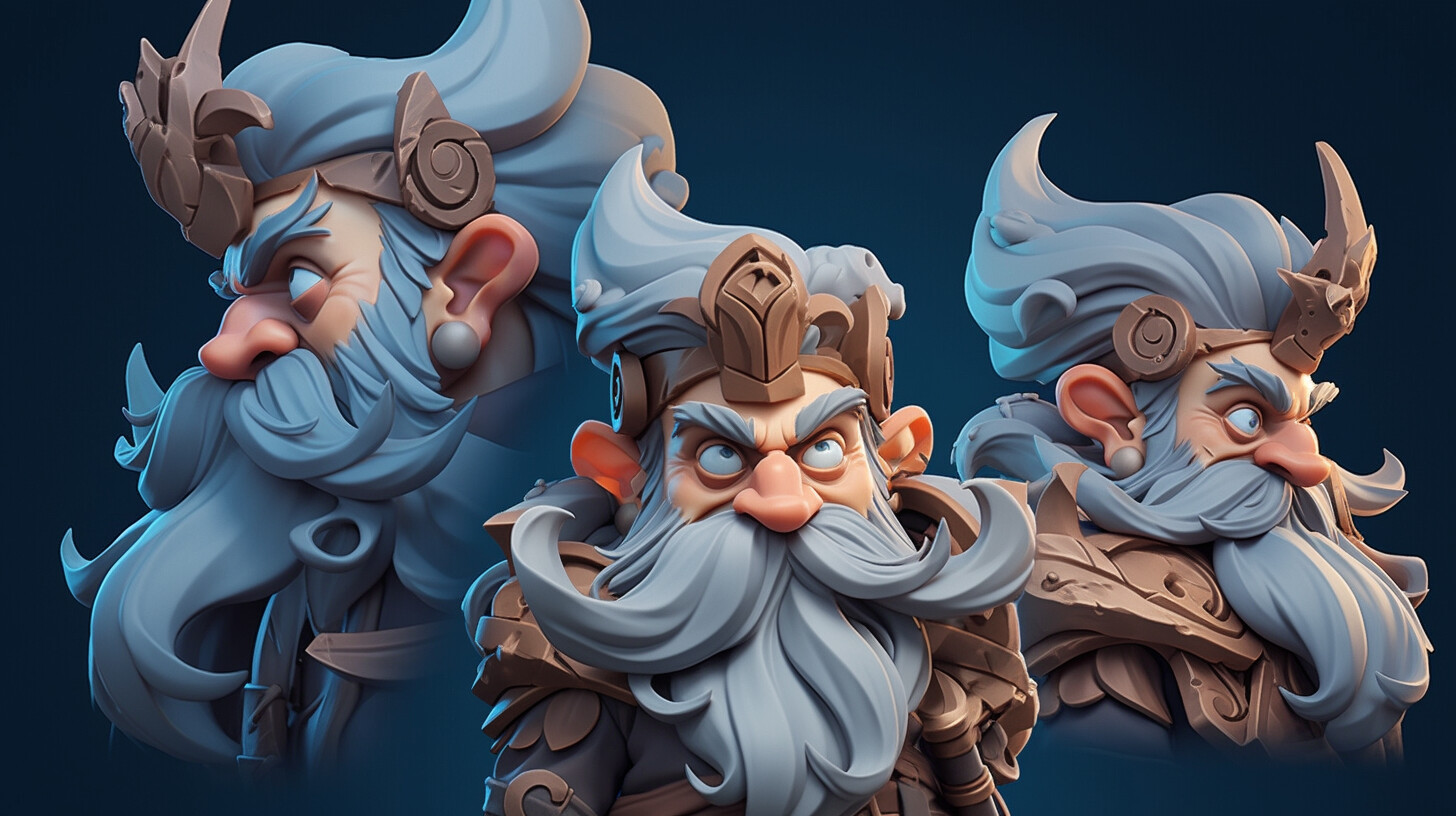 3D Head Sculpt References in 4K - Tika Art - +310 Stylized Viking Male ...