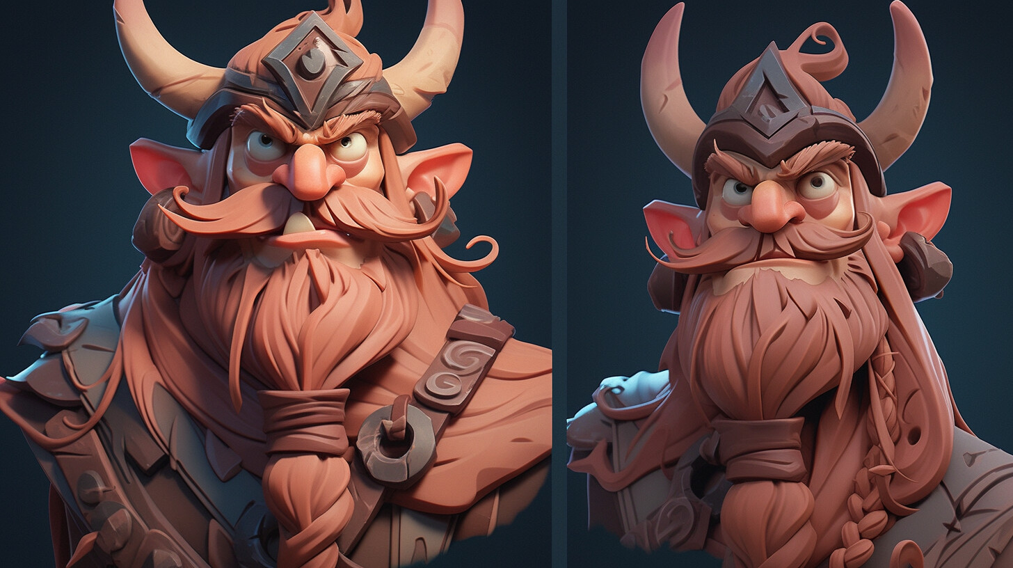 3D Head Sculpt References in 4K - Tika Art - +310 Stylized Viking Male ...