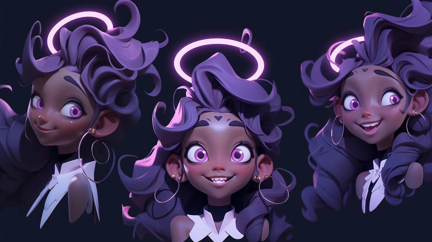 3D Head Sculpt References in 4K - Tika Art - +310 Stylized Dark Angel ...