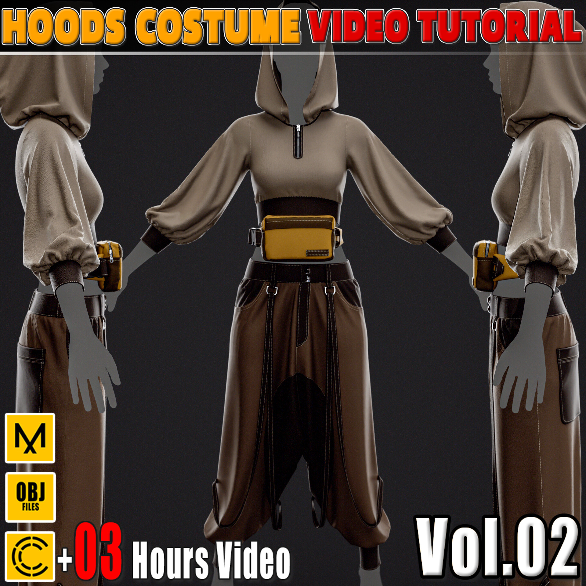 ArtStation - Hoods Costume + Clo3D/Marvelous + Video Tutorial + ZPRJ ...