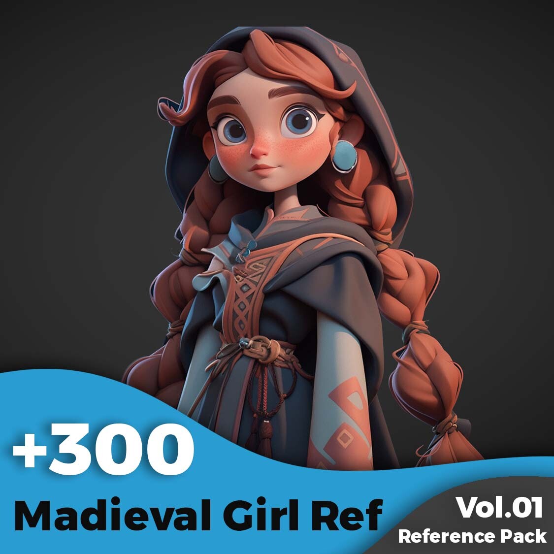 3D Head Sculpt References in 4K - Tika Art - +300 Medieval Girl ...