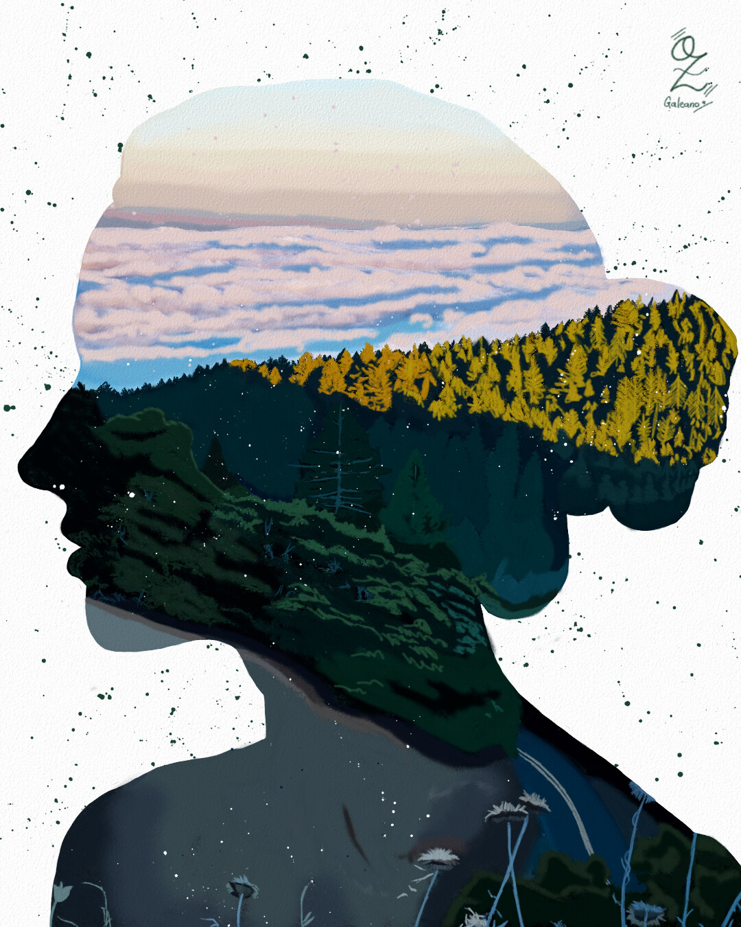 ArtStation - Side Face Illustration 6 by Oz Galeano