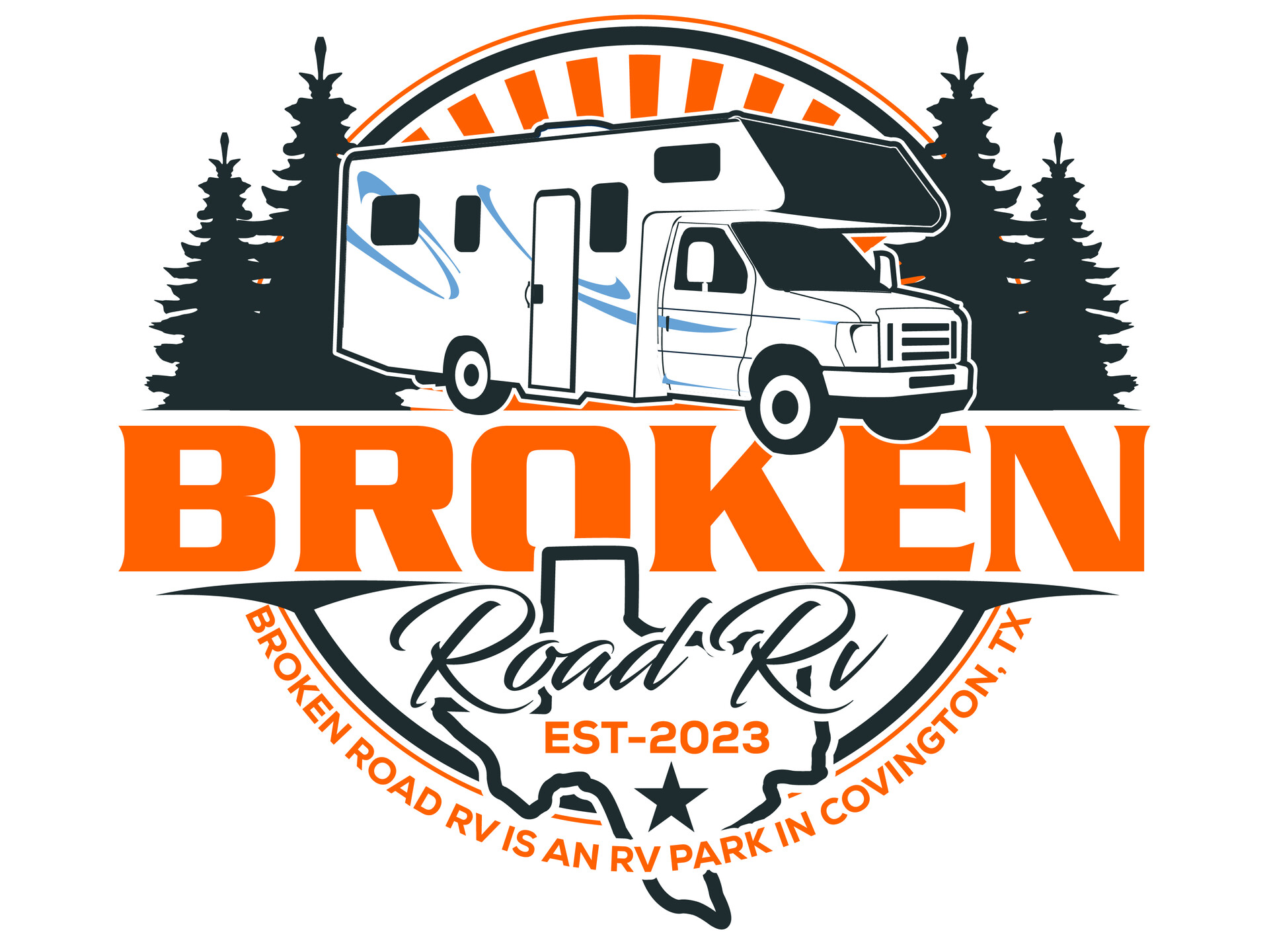 ArtStation - Broken Road RV Logo Design