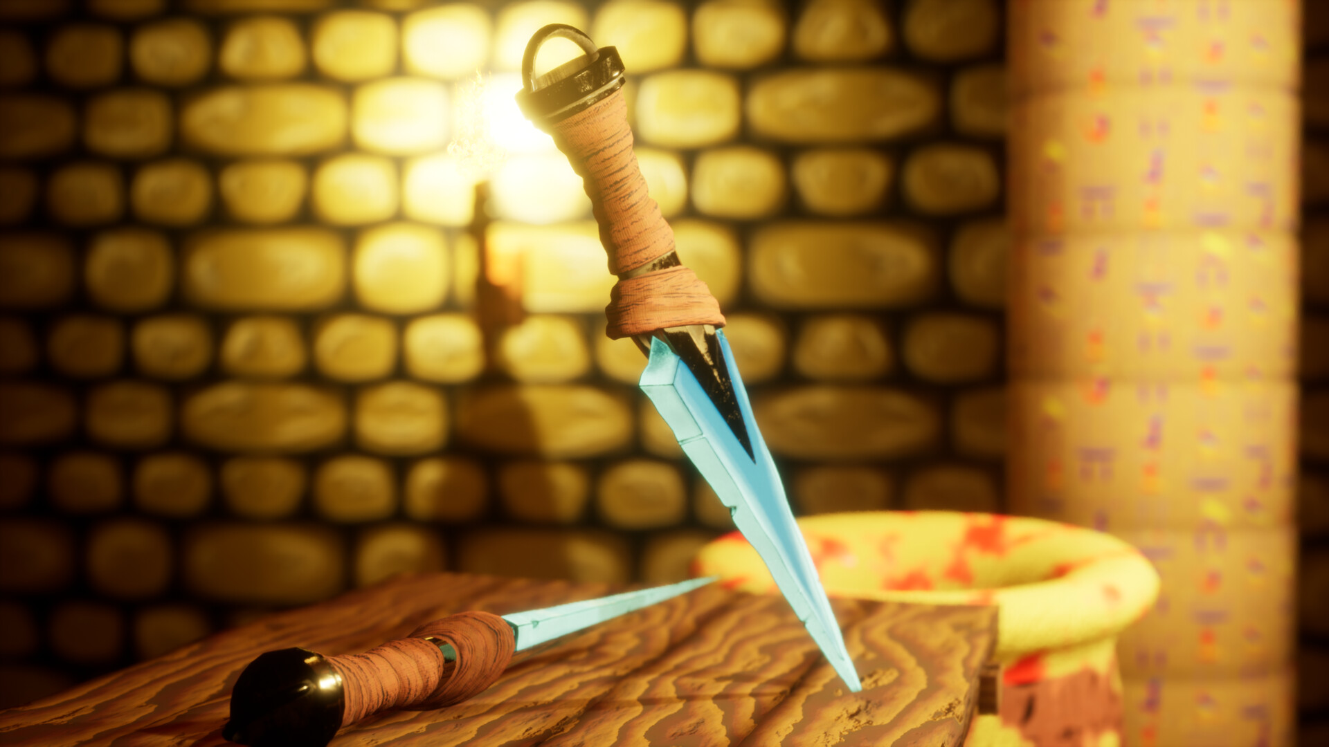 ArtStation - Blue crystal Dagger