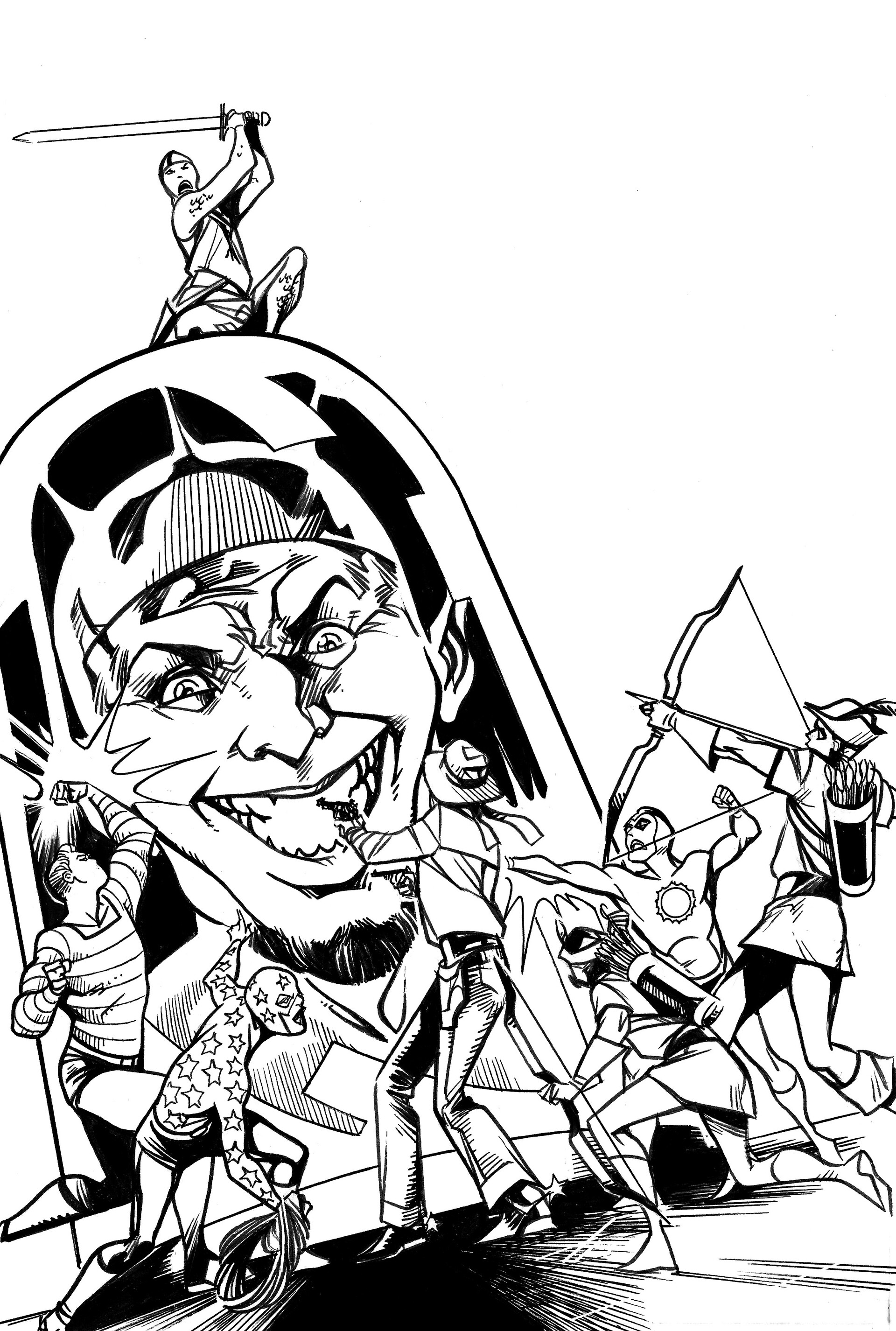 Hernan Cabrera - Seven Soldiers of Victory - comic cover remake